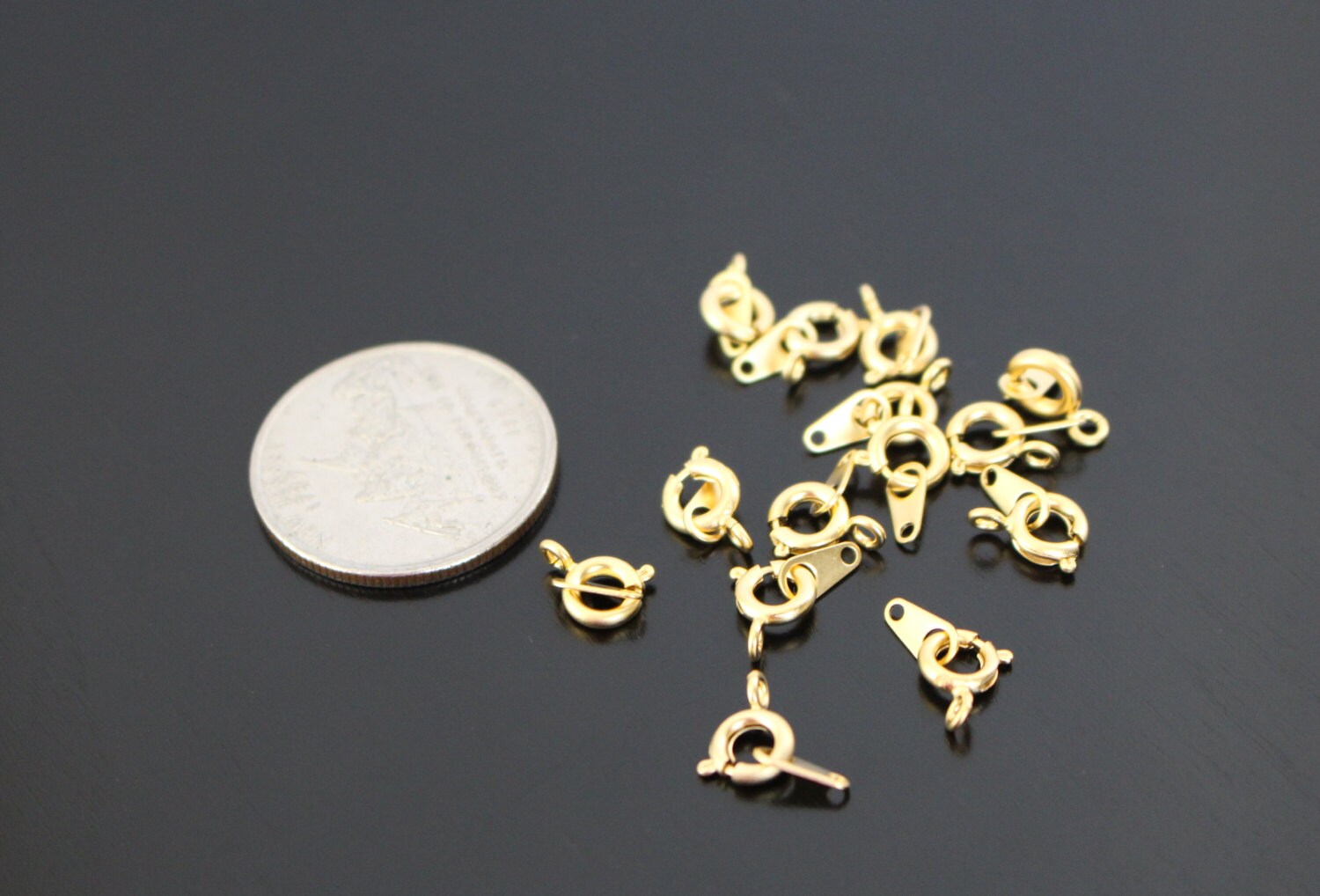 Matte Gold Small Round Lobster Clasp Tarnish Resistant 10 | Etsy