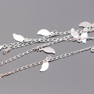 Loose Chain, Silver Leaf Drop Charm Brass Loose Chain, Chain by Foot ...