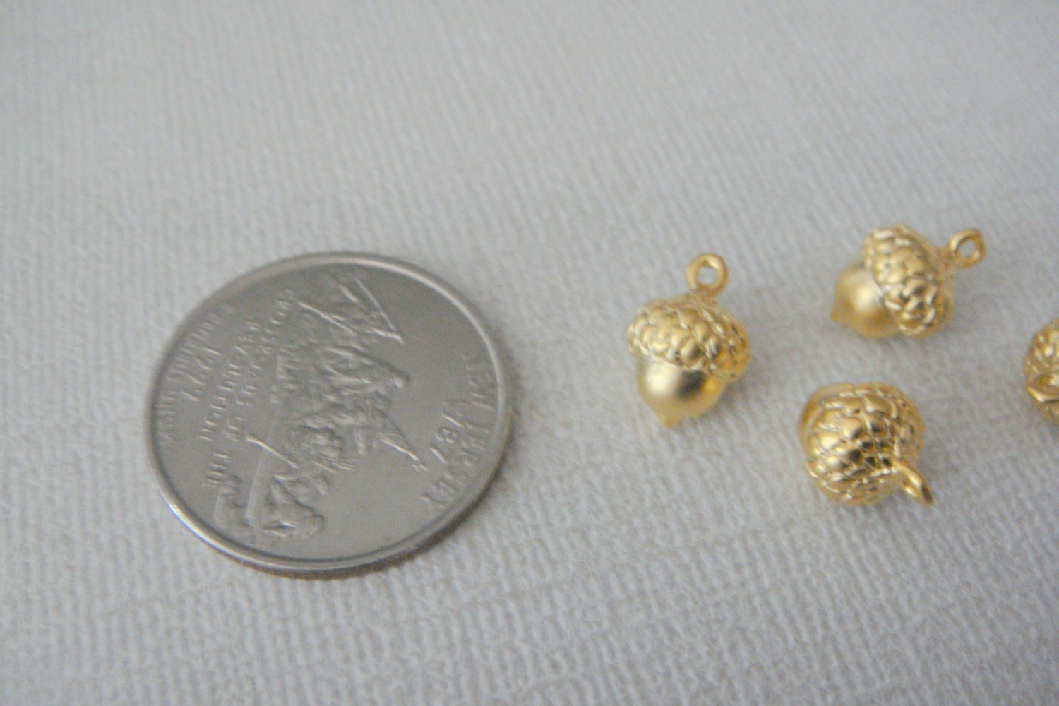 Matte Gold Small Acorn Drop Dangle Connectors Pendants 2 Pc - Etsy UK