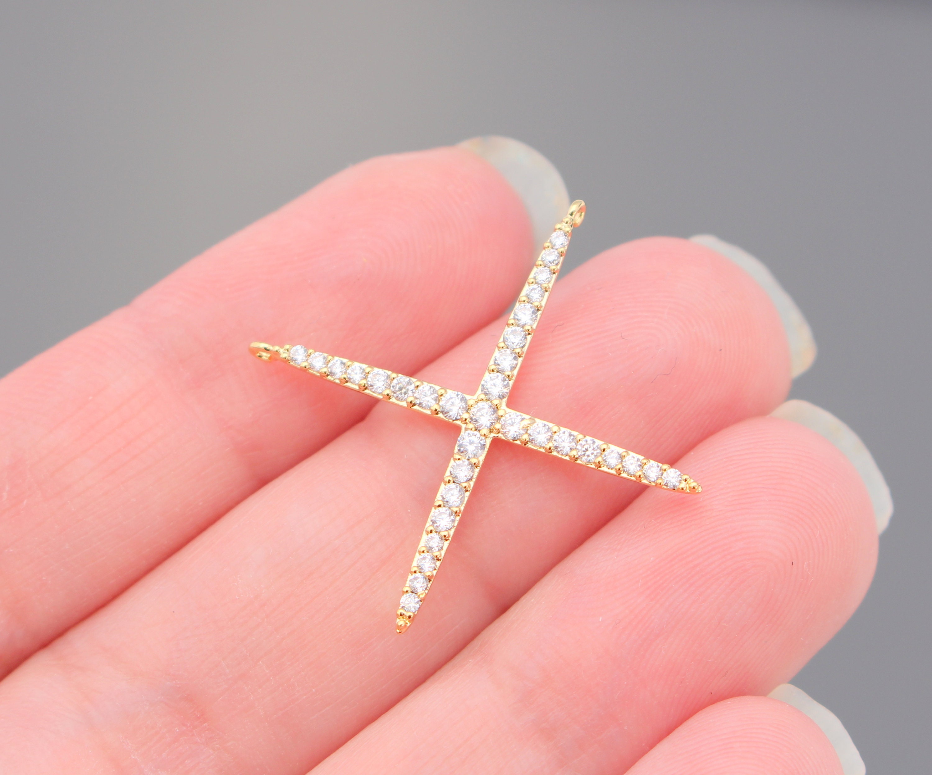 Joyería que hace suministros Criss Cross Square con cristales | Etsy