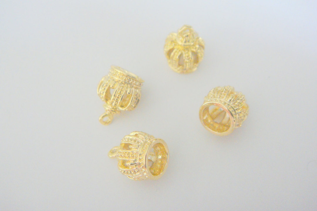 Crystal Gold Small King's Crown Connectors, Royal Charm, 2 Pc U5156135 ...