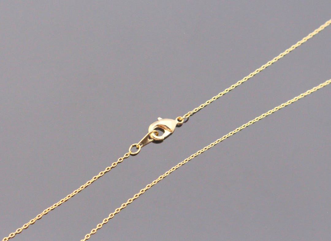 Finished Gold Thin Delicate Brass Chain, Necklace Findings, Chain With ...