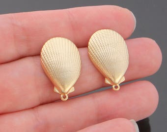 Shell Post Earrings - Etsy
