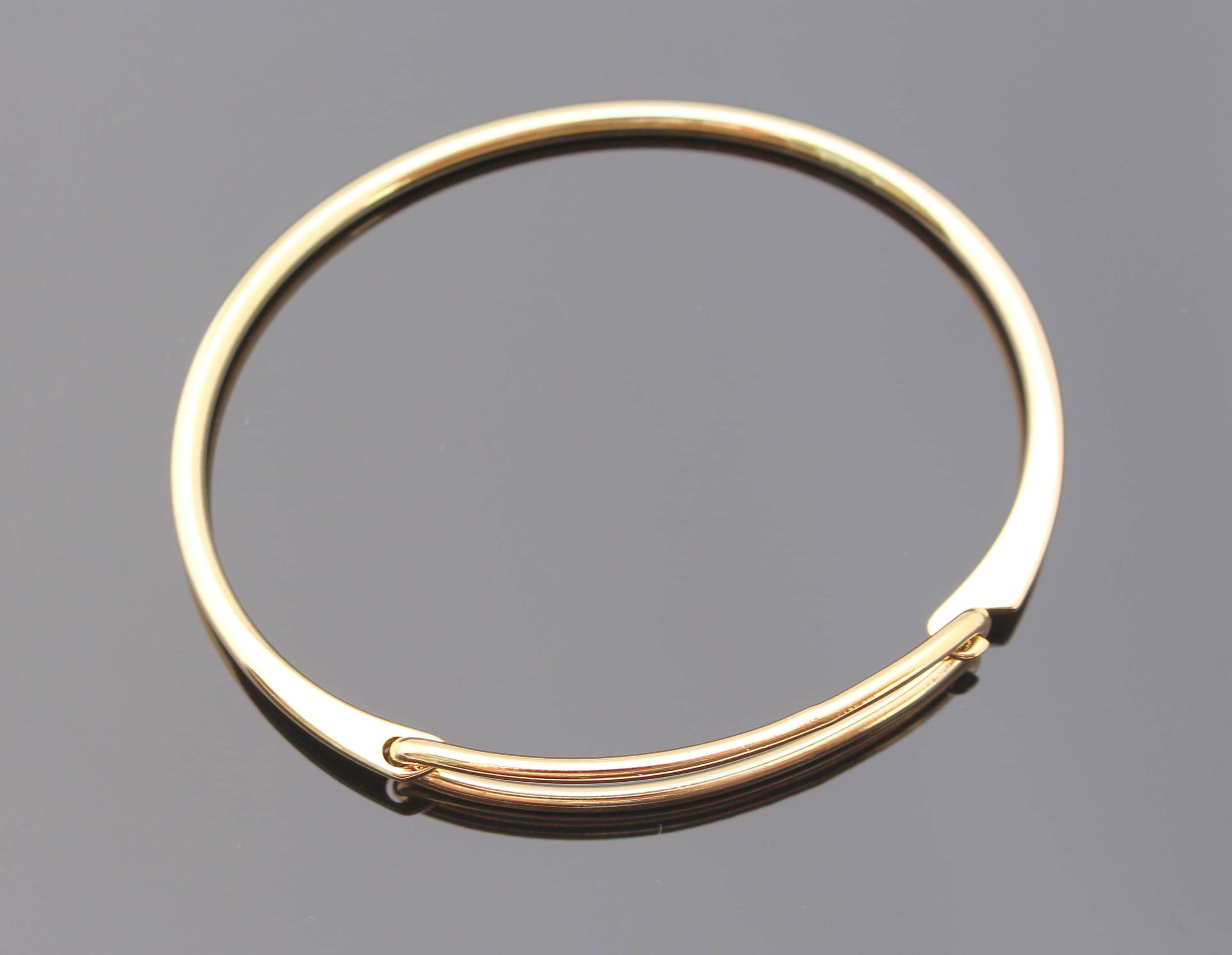 Gold Round Plain Open Round Bracelet Charm Bracelet Plain | Etsy