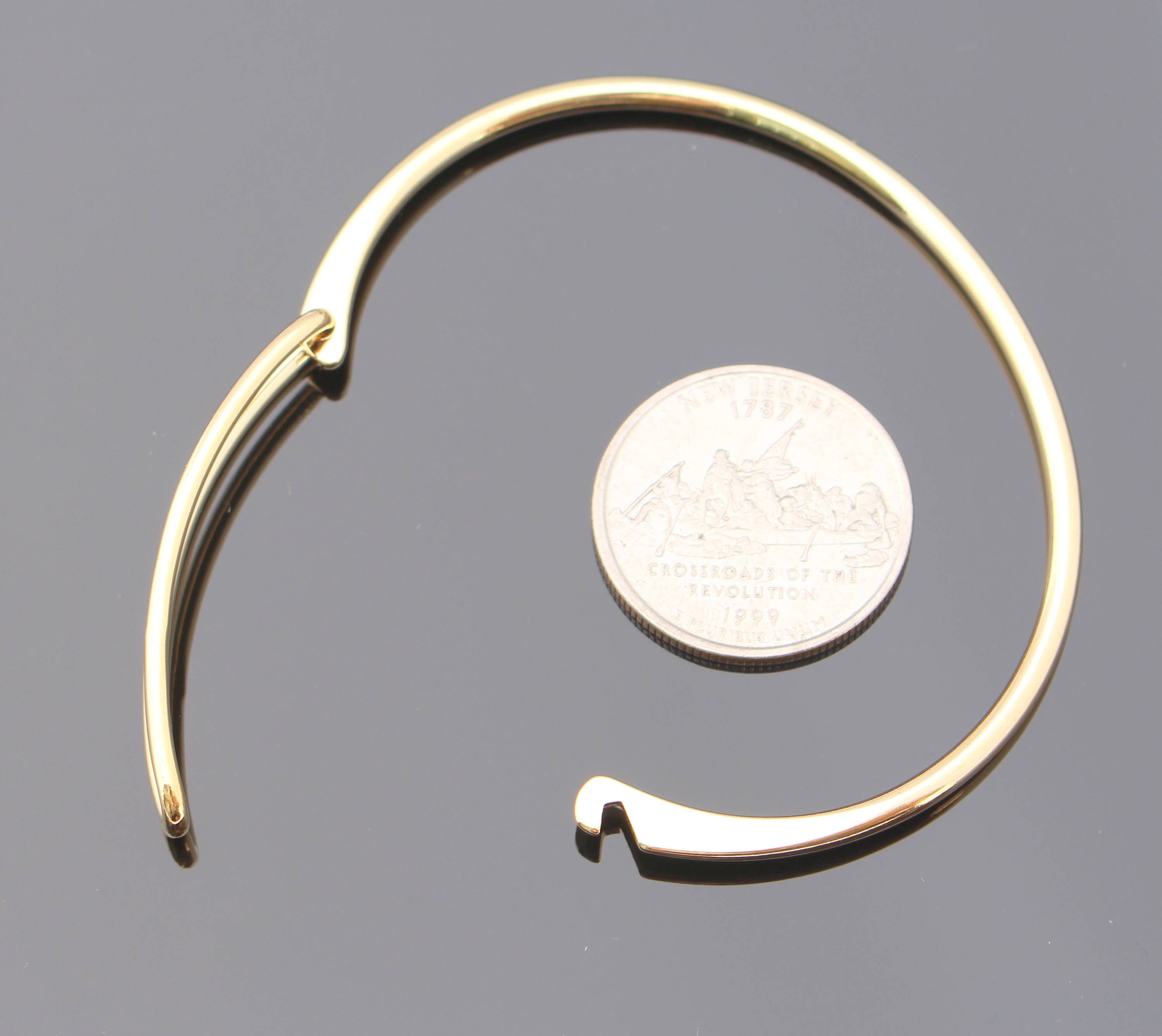 Gold Round Plain Open Round Bracelet Charm Bracelet Plain | Etsy