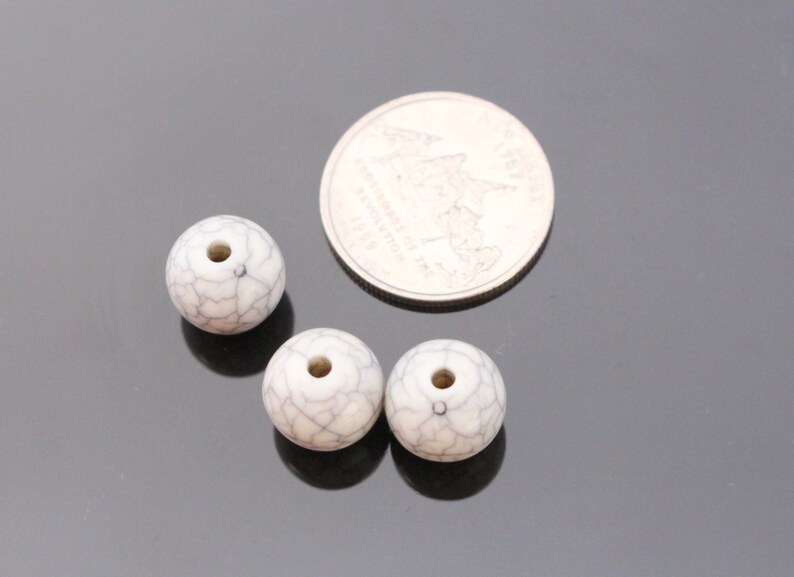 White Acrylic Ball Bead, Small Bead Connector, Plated Stone Connector ...