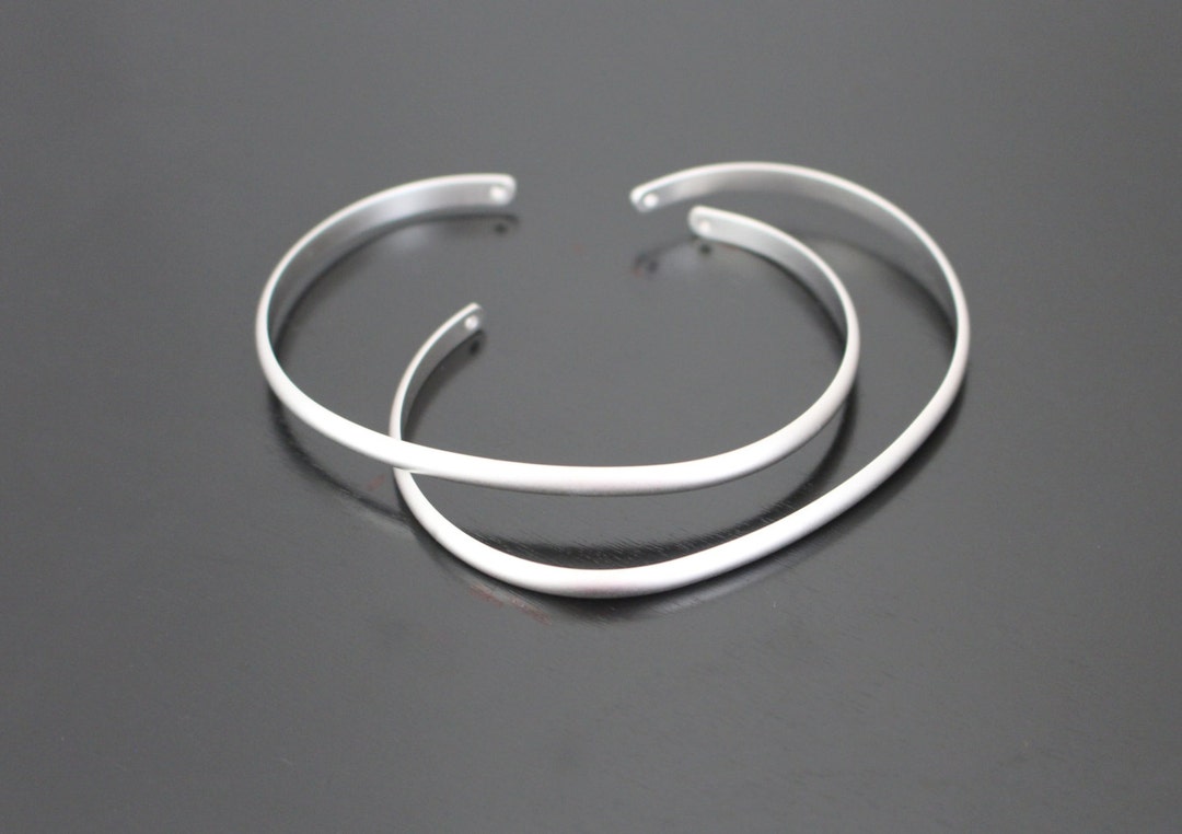 Matte Silver Adjustable Bangle Bracelet, 1 Pc, U71142 - Etsy