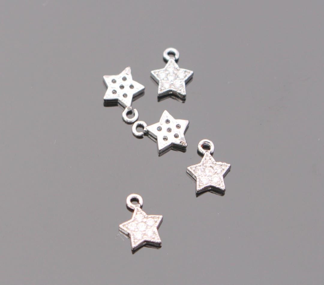 Colgante de disco de estrella pequeña resistente al tardo de plata ...