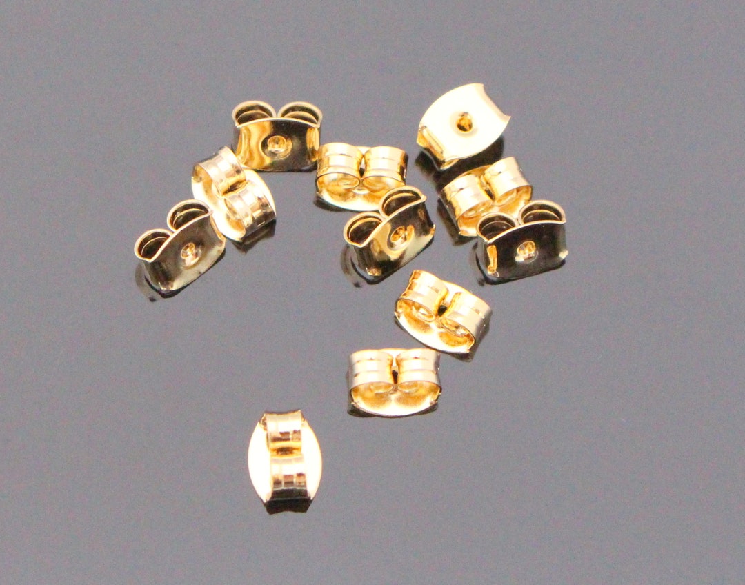 Butterfly Ear Clutches, Shiny Light Ear Clutches, Gold Earring Backs ...