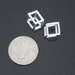 Matte Silver Single Hammered Small Square Connector, Pendants, Charms ...