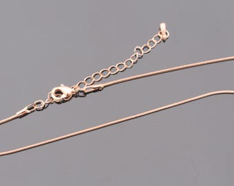 Finished Rose Gold Snake Brass Chain With Extender Necklace - Etsy