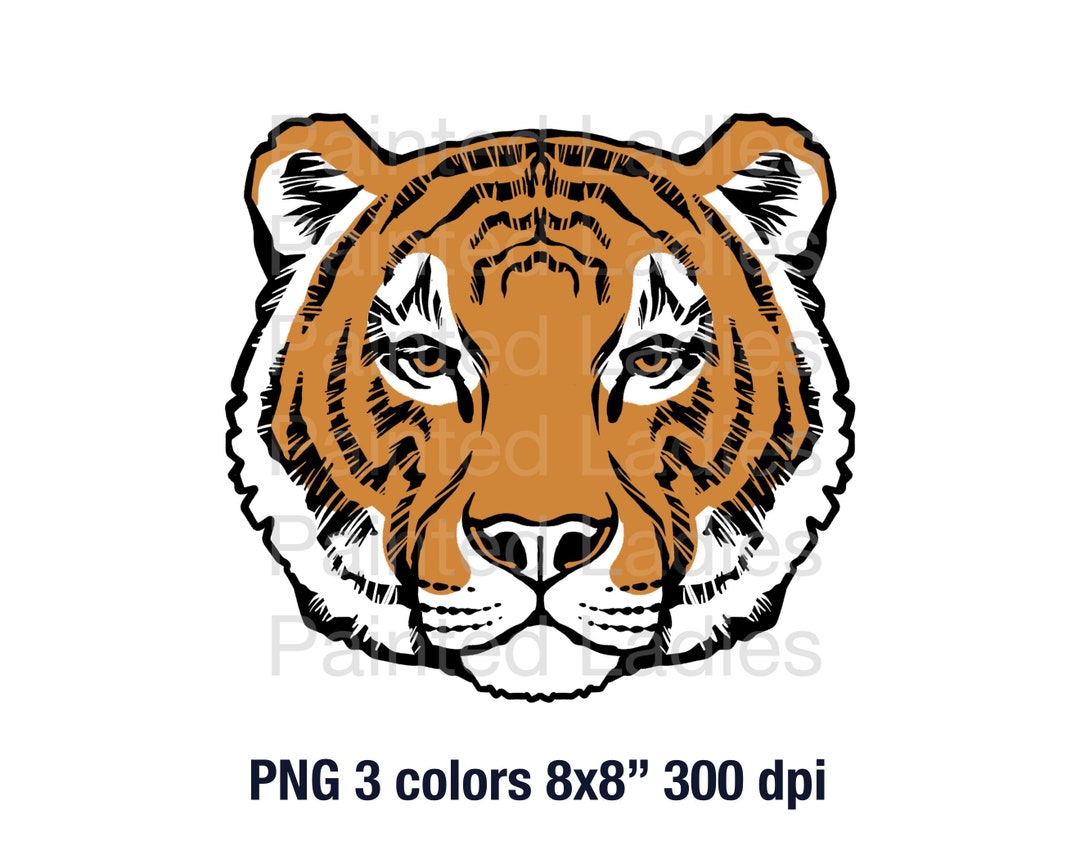 Tiger Head Digital Download for Sticker Art, Digital Clip Art or ...