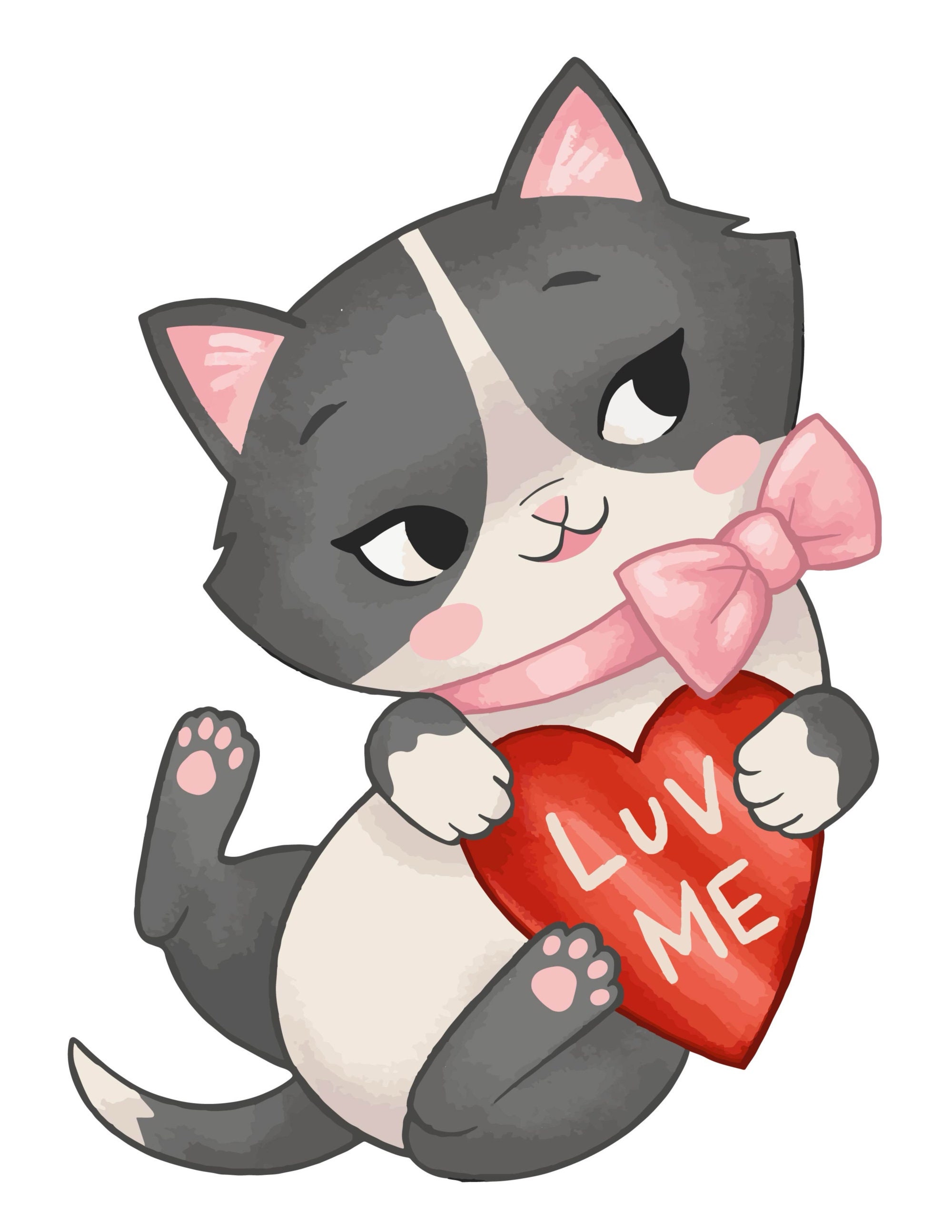 Cute Cat SVG Vector Artwork and PNG Files With Commercial License - Etsy