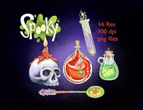 Potions Clip Art Halloween Digital Clipart for INSTANT - Etsy