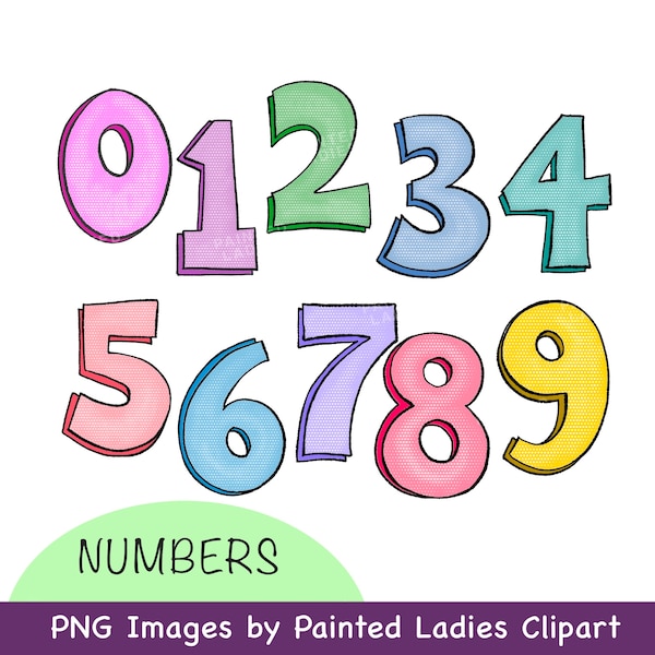 Numbers Clip Art - Etsy