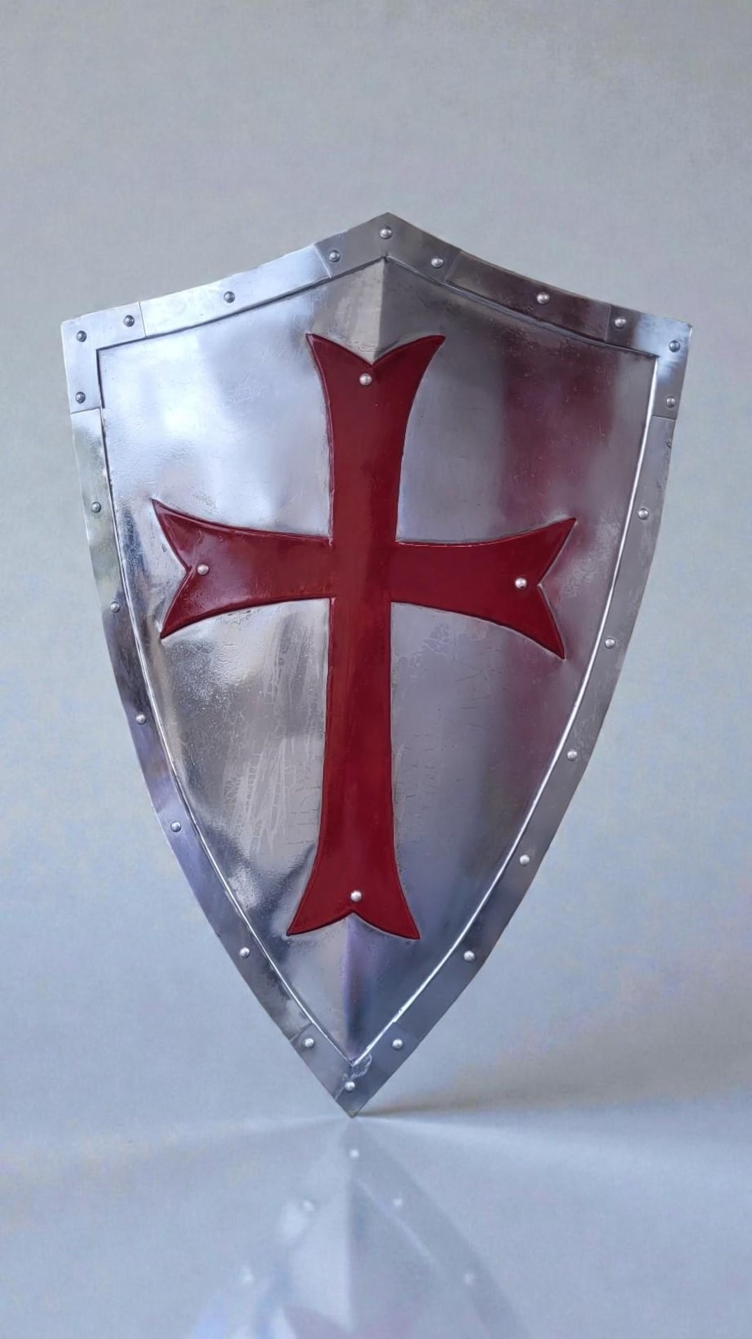 Templar Knight Medieval Shield | Red Cross Crusader Shield for LARP ...