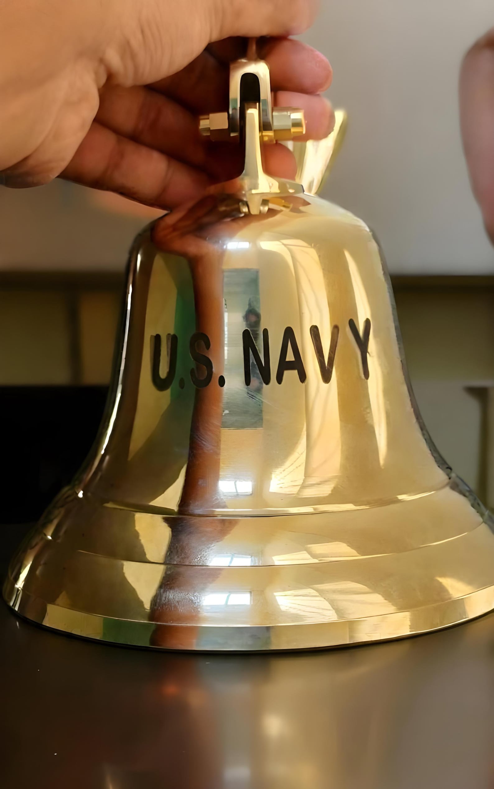 Polished Brass U.S. Navy Ship Bell: Maritime Wall Decor - Etsy
