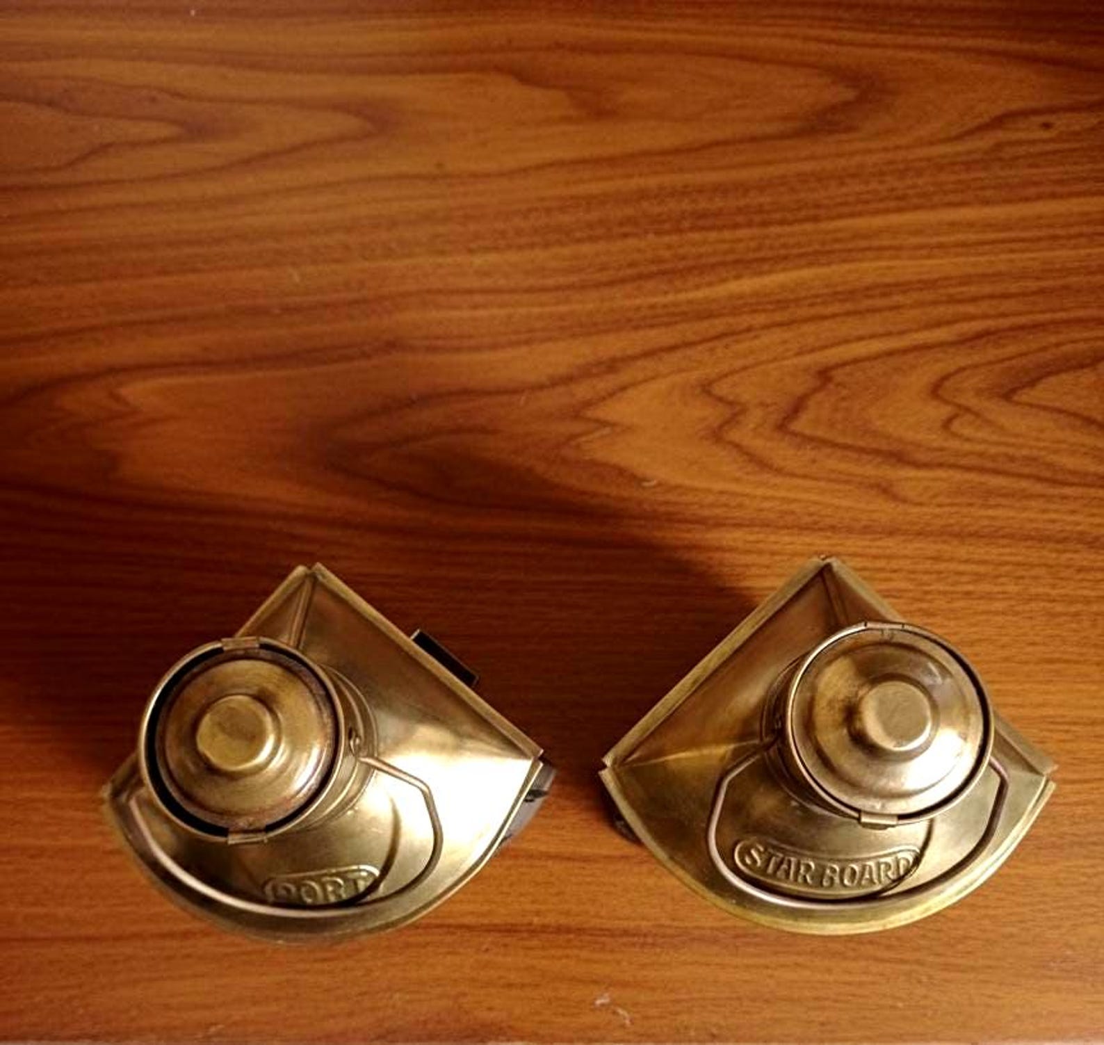 Vintage Brass Ship Lantern Set: Nautical Port & Starboard Oil Lamps - Etsy