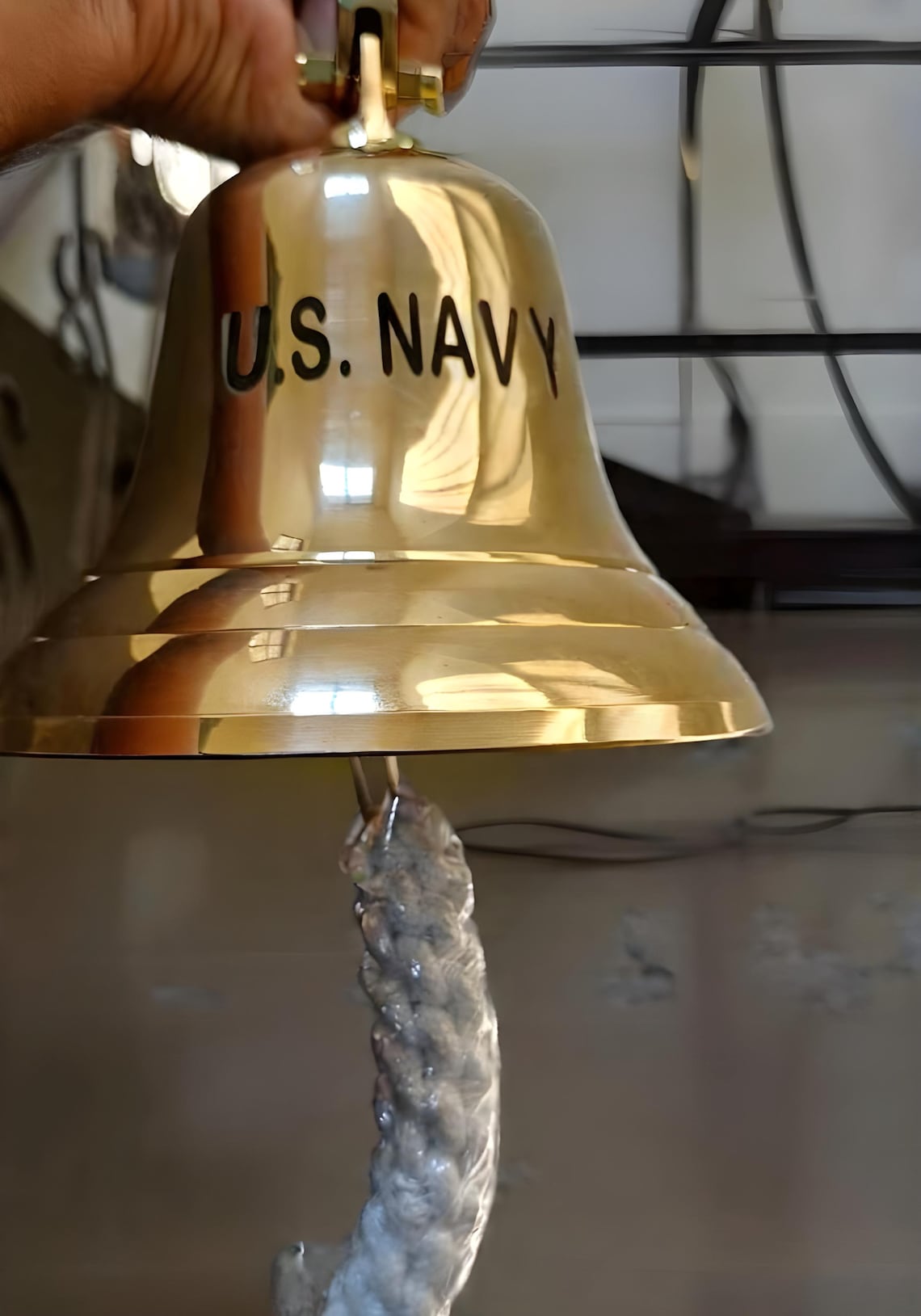 Polished Brass U.S. Navy Ship Bell: Maritime Wall Decor - Etsy