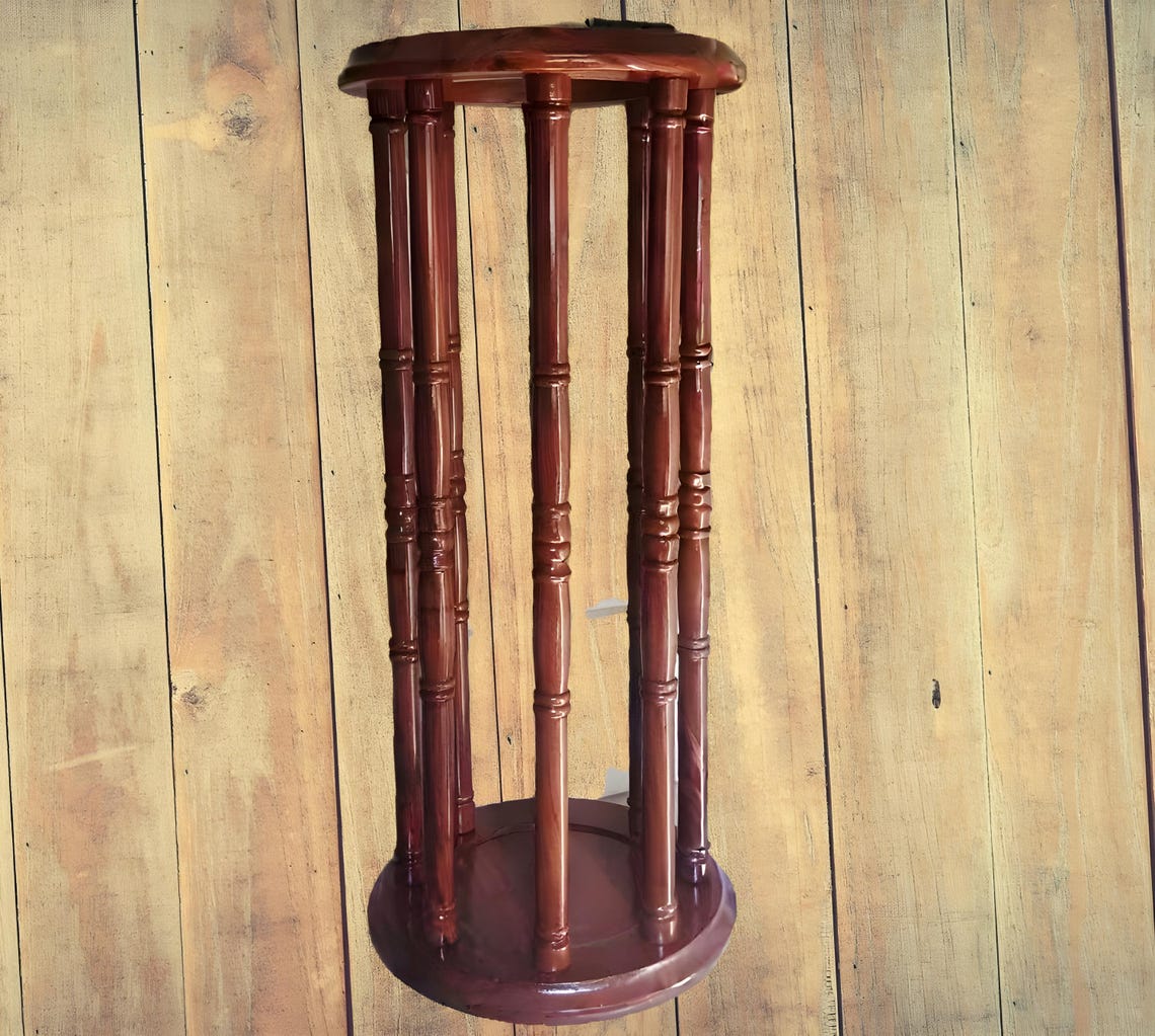 Teakwood Walking Cane Stand Rack – Wooden Stick & Golf Club Storage ...