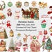 Watercolor Christmas Clipart Bundle: Whimsical Holiday PNG Elements - Etsy