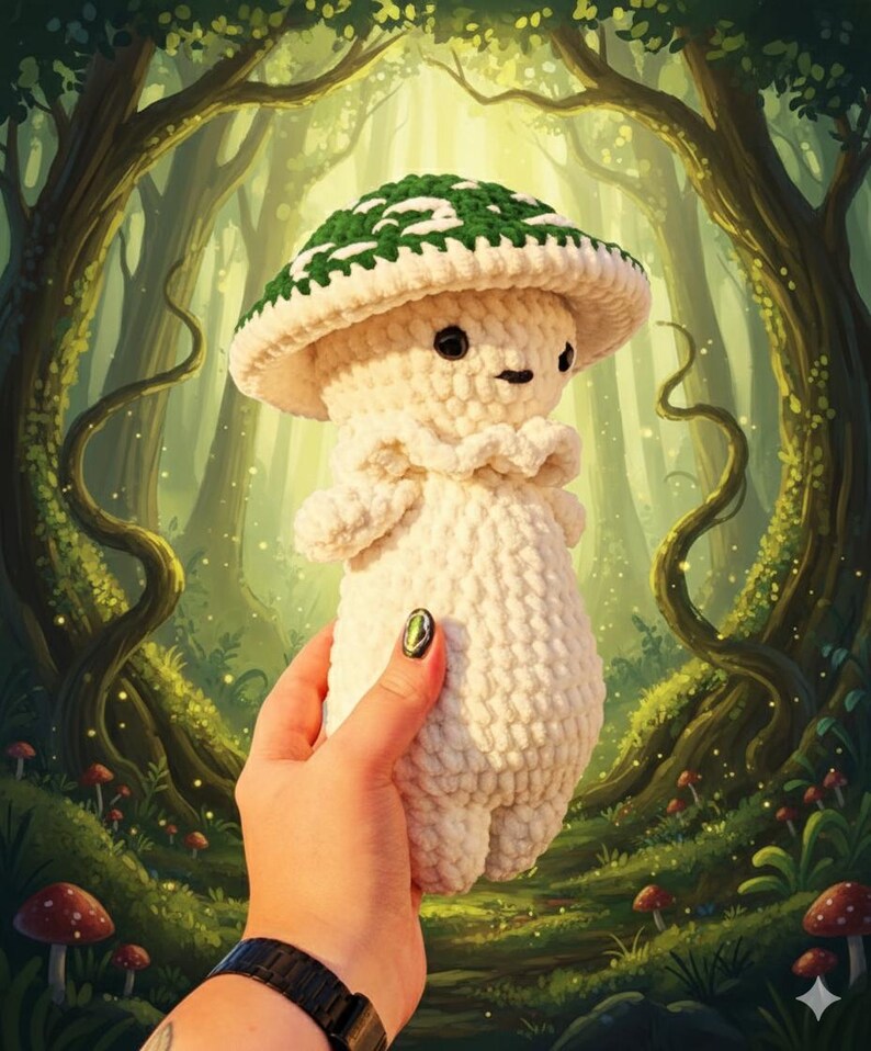Mushroom Crochet Pattern PDF, Cute Kawaii Amigurumi Forest Plush - Etsy