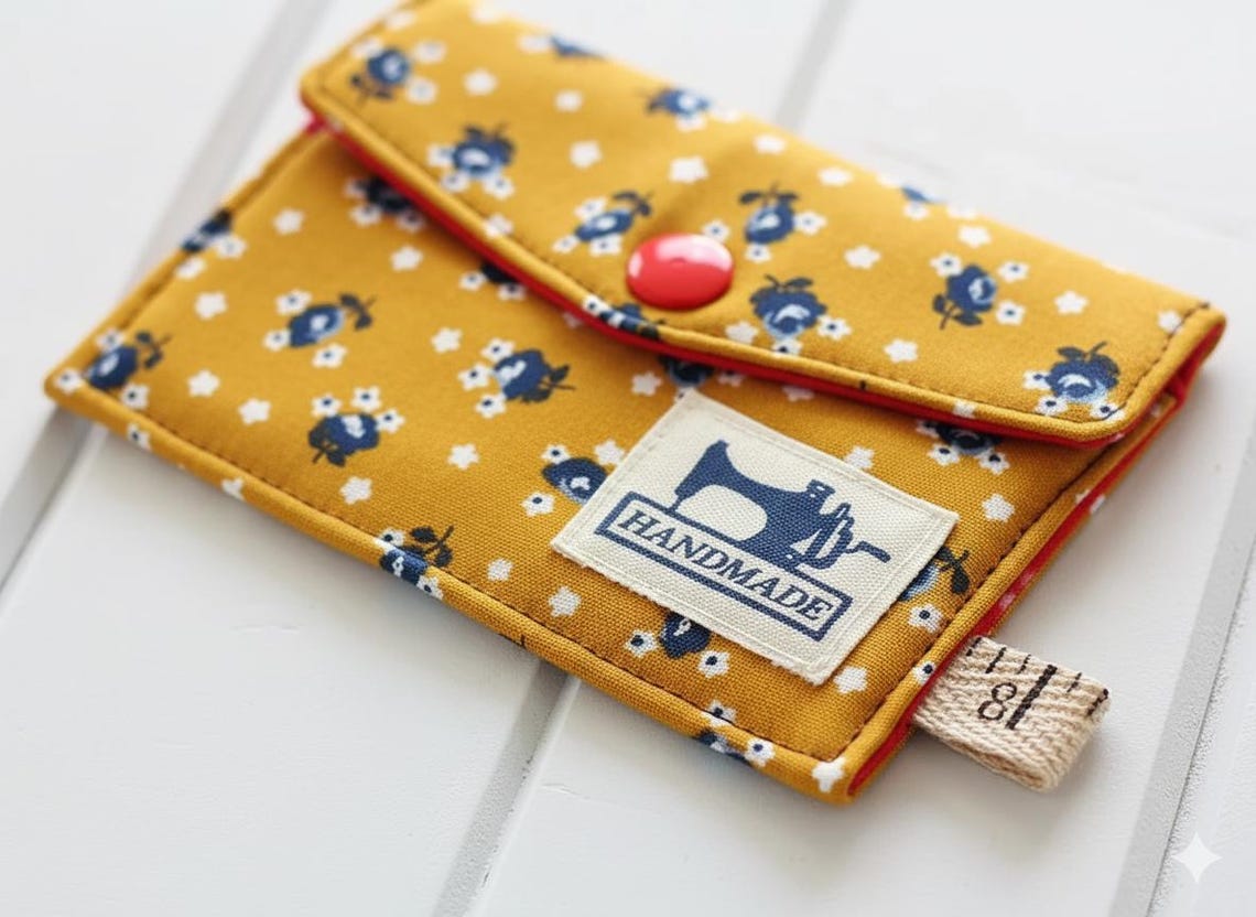 Mini Card Wallet Sewing Pattern PDF | Easy Card Holder Tutorial | Three ...