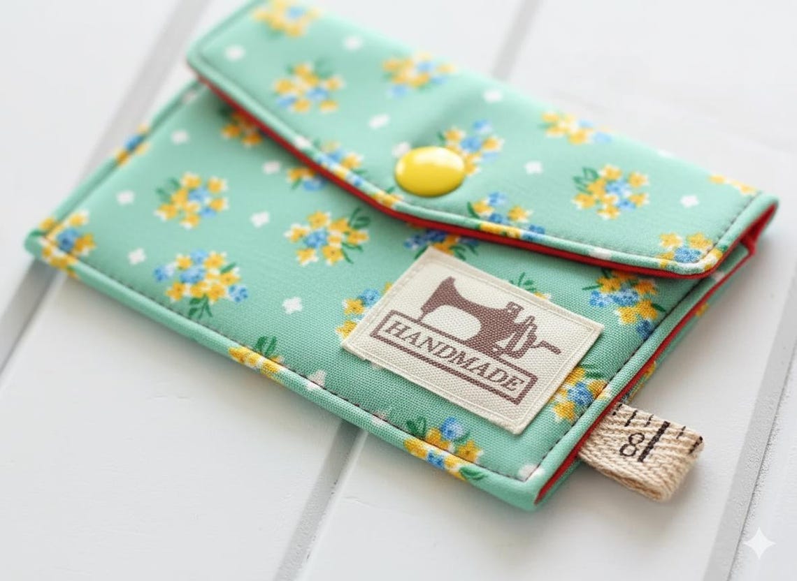 Mini Card Wallet Sewing Pattern PDF | Easy Card Holder Tutorial | Three ...