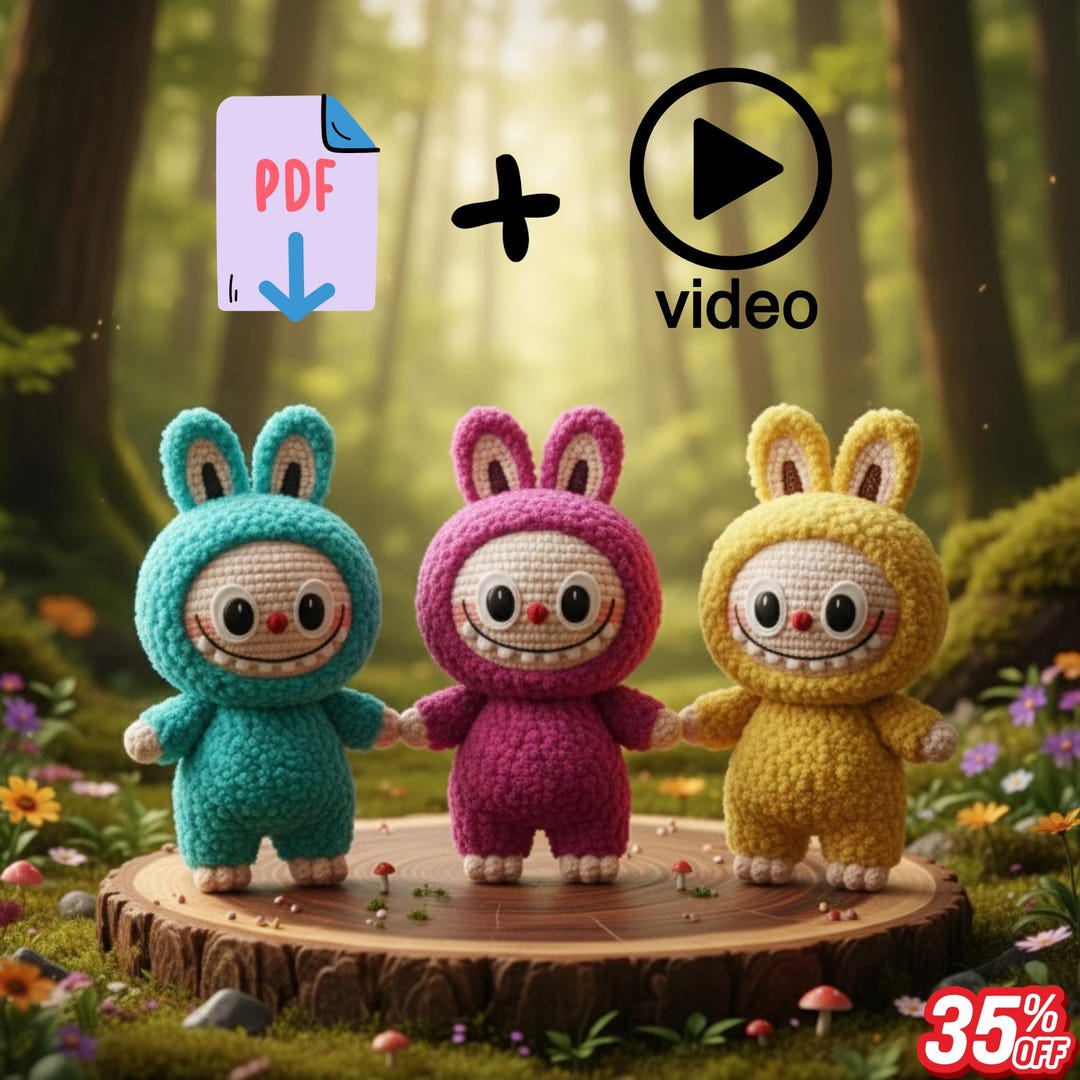 Labubu Amigurumi Monster PDF Pattern - Etsy