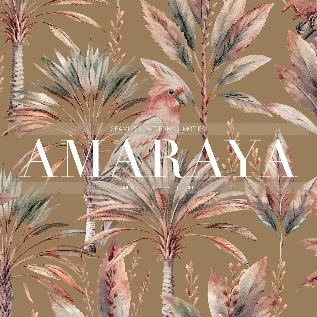 AMARAYA | Vintage Tropical Patterns (digital Download) - Etsy