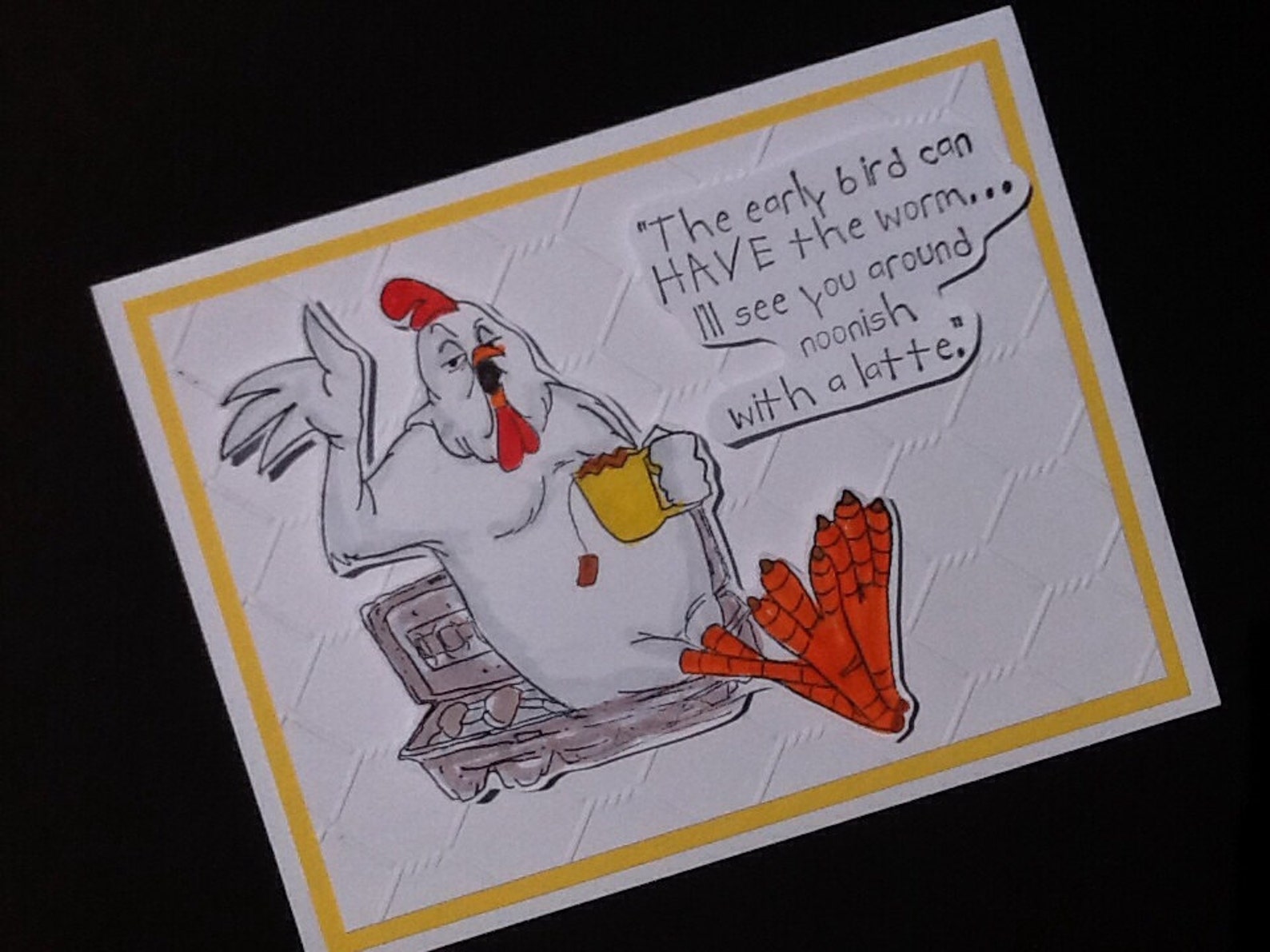 Humorous Chicken Card - Etsy