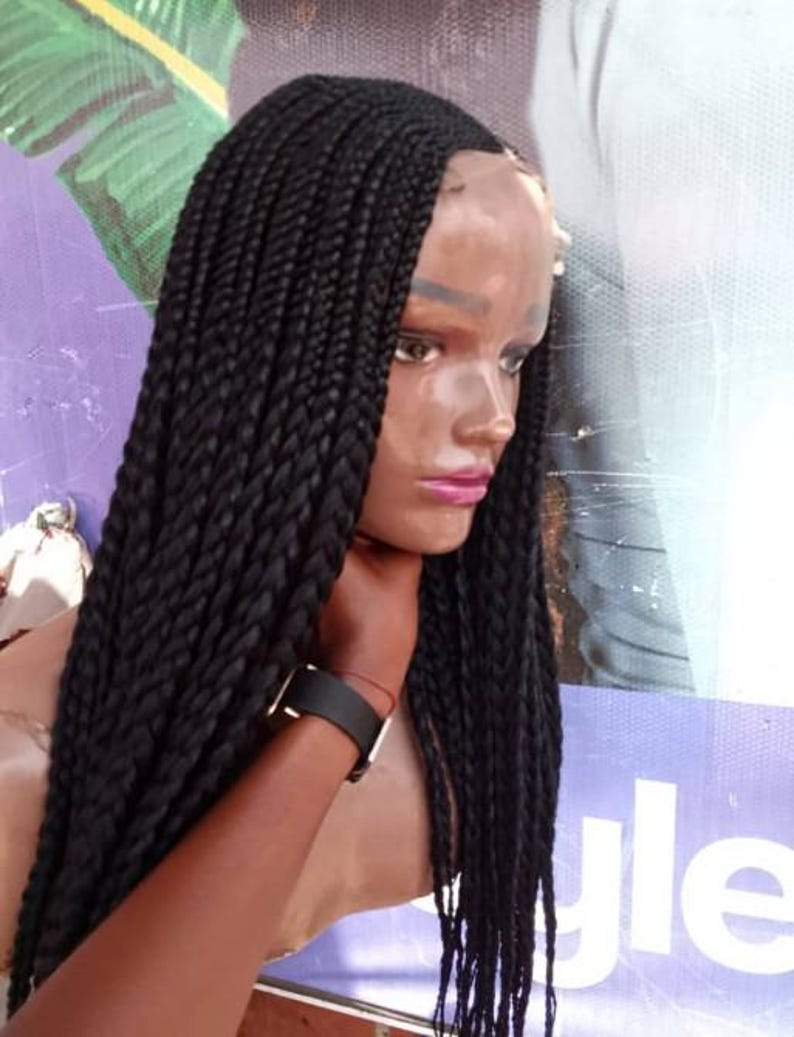 Handmade Braided Wig: Loose Braids Wig, Closure Lace Wig - Etsy