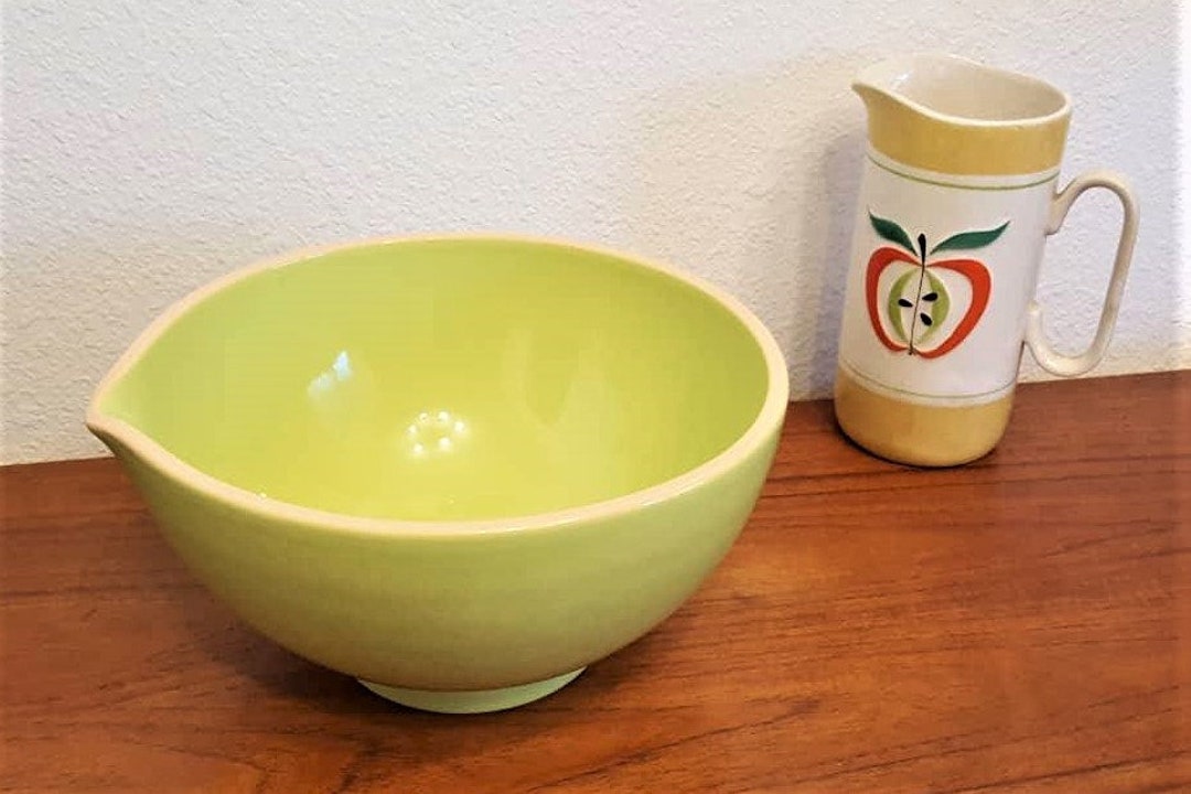 Vintage Val Do Sol Mixing Bowl - Large Ceramic Mixing Bowl - Etsy