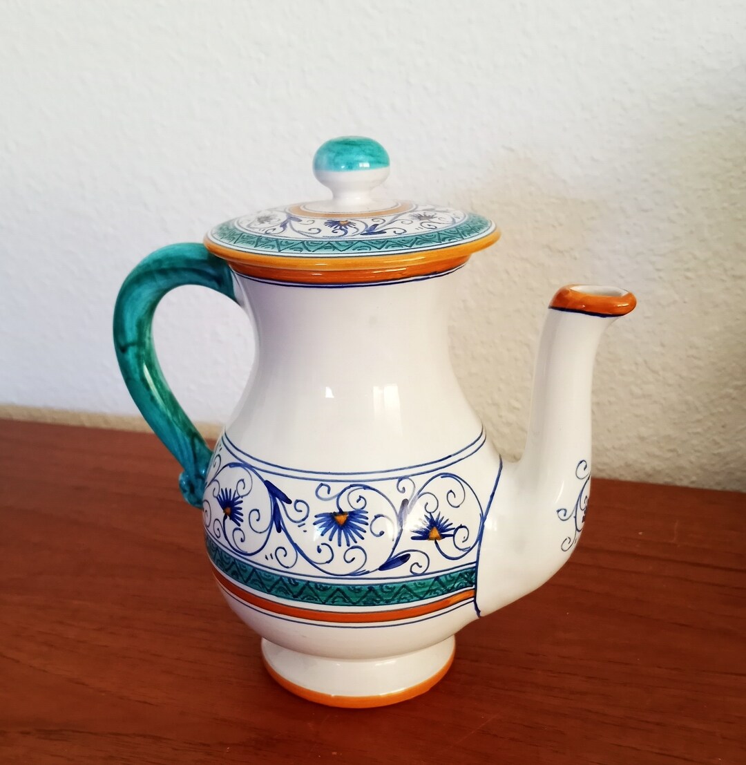 Vintage Deruta Italian Ceramic Teapot - Etsy