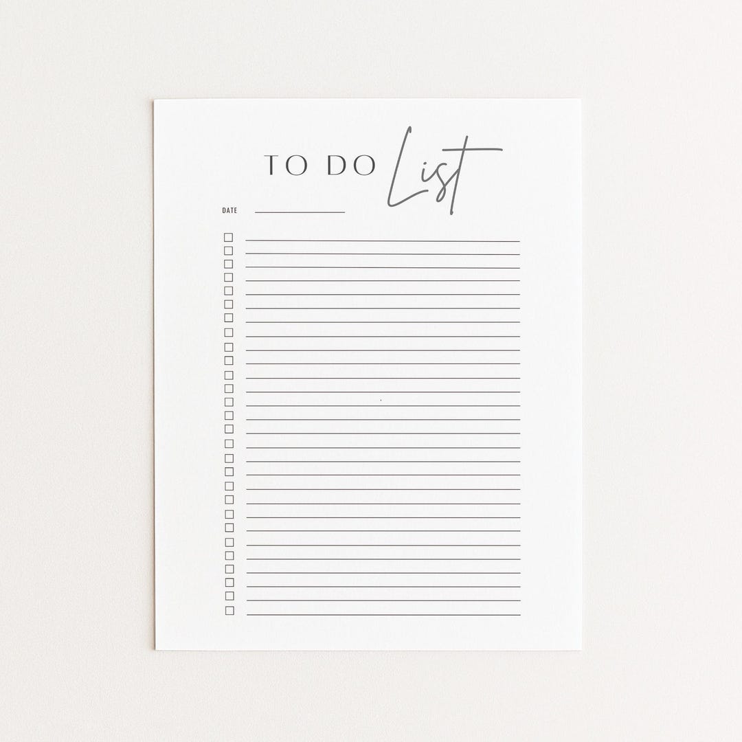 Editable to Do List Template Minimal Design Printable in Canva US ...