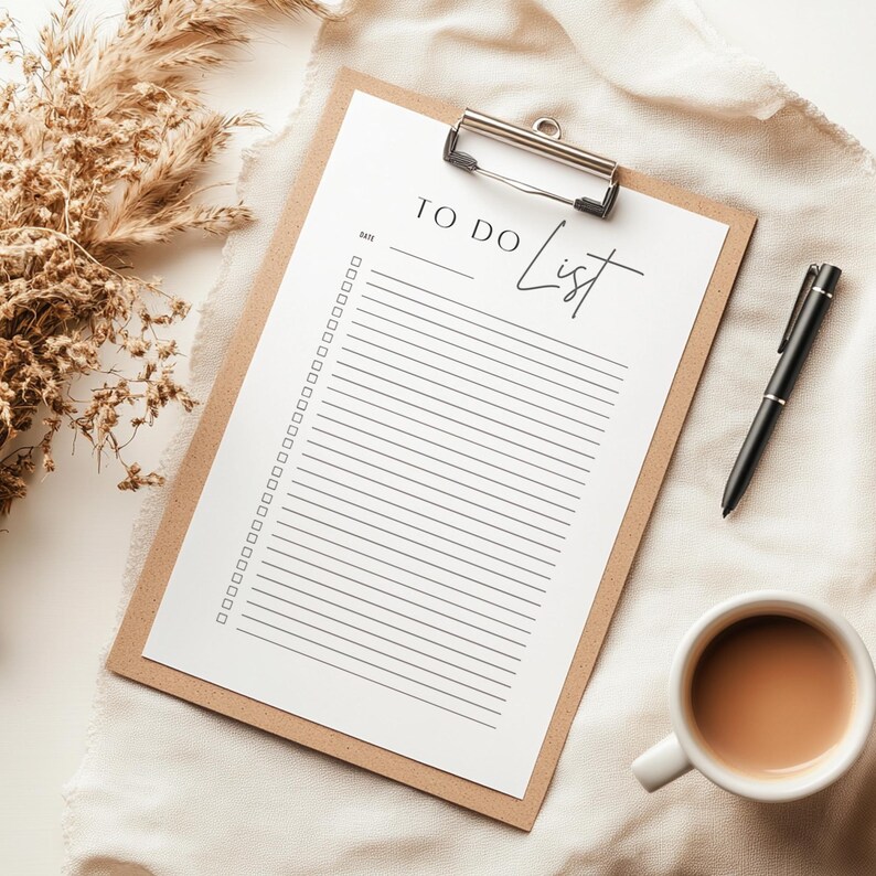 Editable to Do List Template Minimal Design Printable in Canva US ...