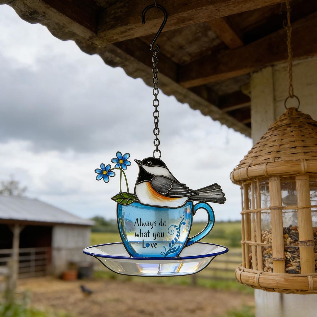 Custom Stained Glass Bird Feeder, Handcrafted Bird Feeder With ...