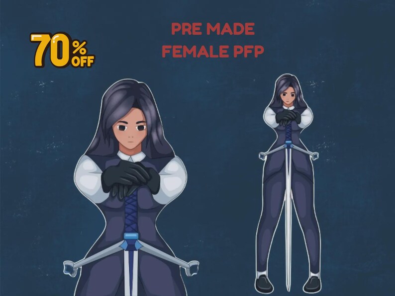 Aesthetic Premade PFP Model Art, Cute Premade Digital PFP Anime ...