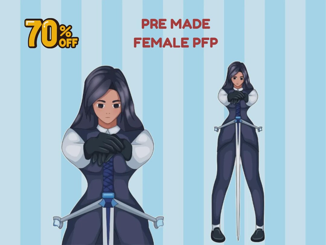 Aesthetic Premade PFP Model Art, Cute Premade Digital PFP Anime ...