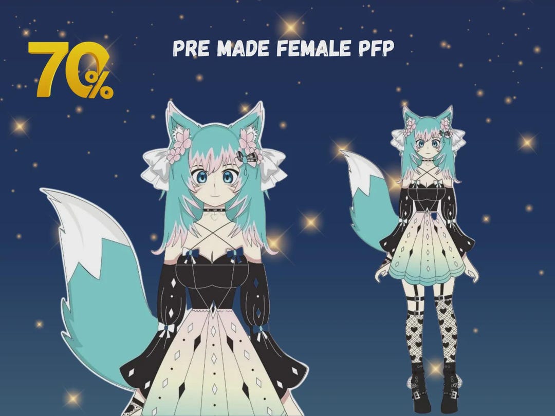Premade Premium PFP Model Art, Cute Premade PFP Anime Character, Icon ...