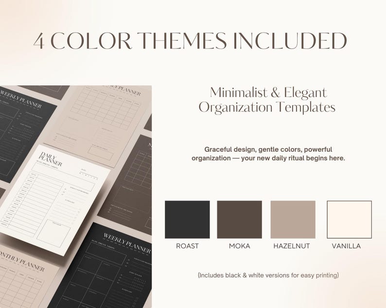 Minimalist Digital Planner Bundle: Daily, Weekly, Monthly (printable ...