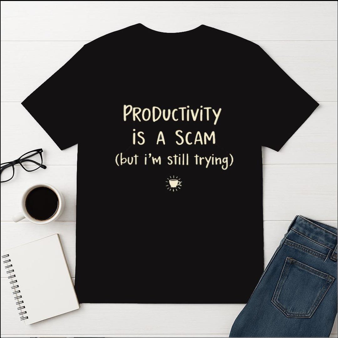 Productivity is a Scam Shirt|funny Mental Health Tee| Relatable Burnout ...