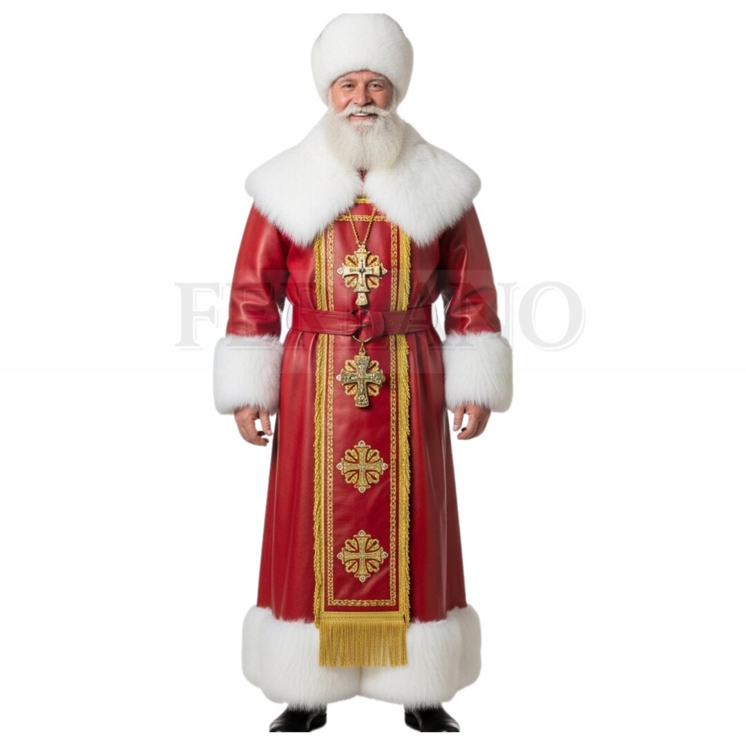 Handmade Leather Pastor Suit: Gothic Winter Wear, Genuine Church Suite ...