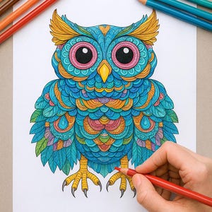 20 Mandala Owl Coloring Pages for Adults – Printable PDF, US Letter ...