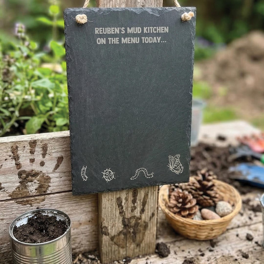 Personalised Mud Kitchen Recipe Sign | Kids Sensory Play Cafe Menu ...