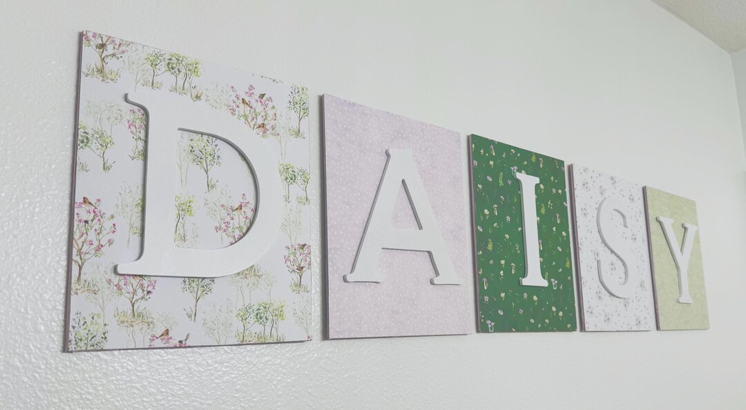 Personalized Lilac Forest Name Sign: Custom Nursery Decor - Etsy