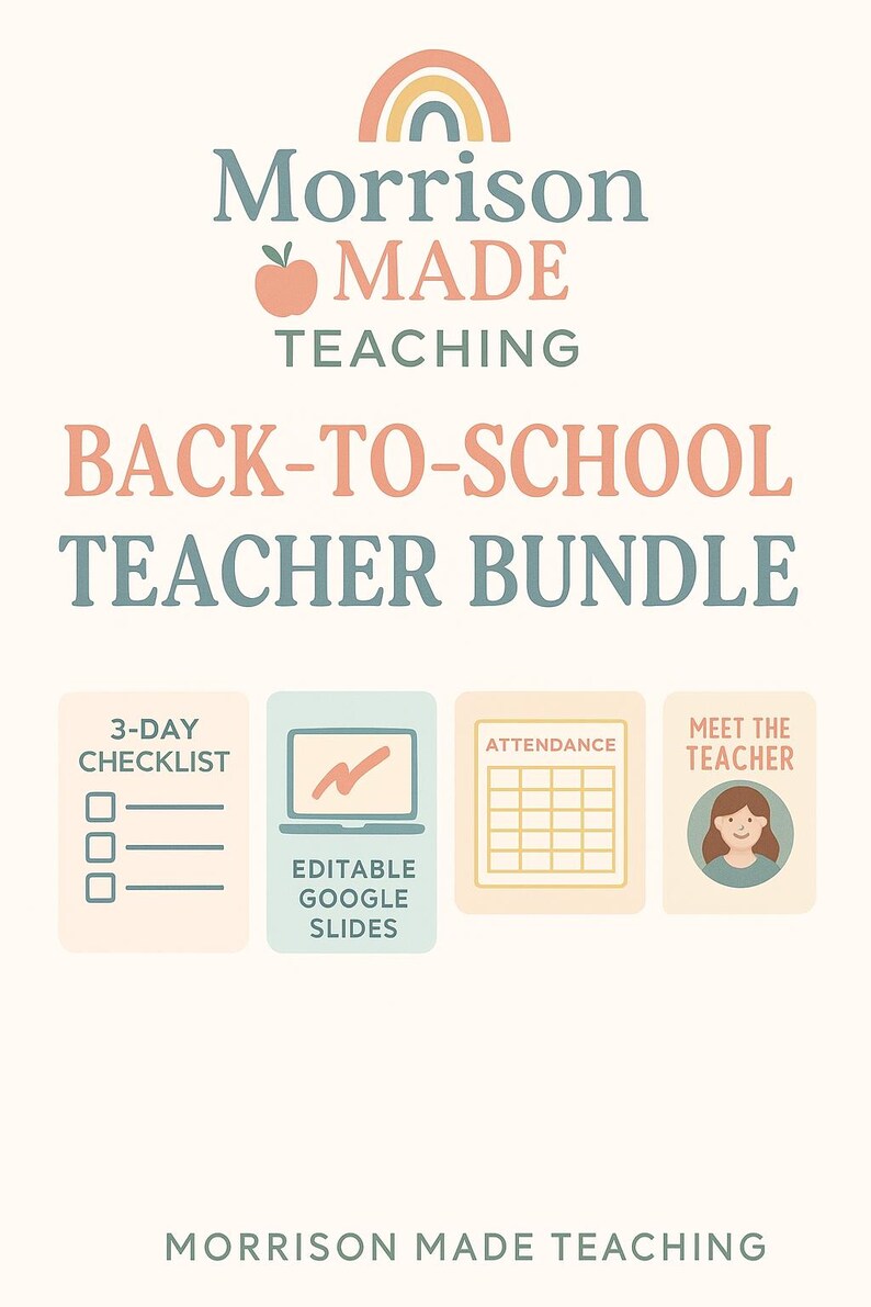 Back to School Classroom Bundle | Editable Google Slides, Teacher ...