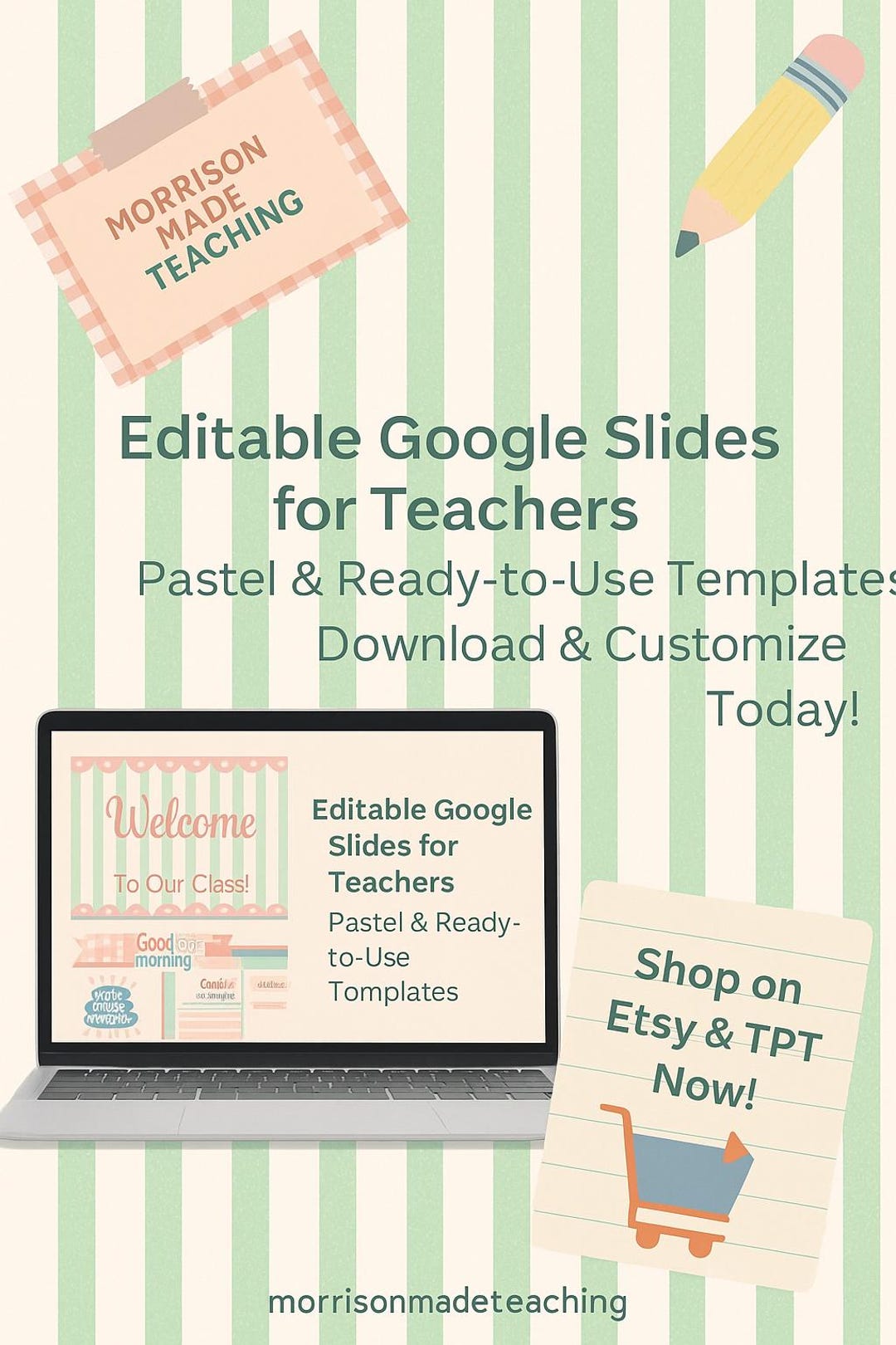 Editable Classroom Google Slides Template | Teacher Slides for Lessons ...