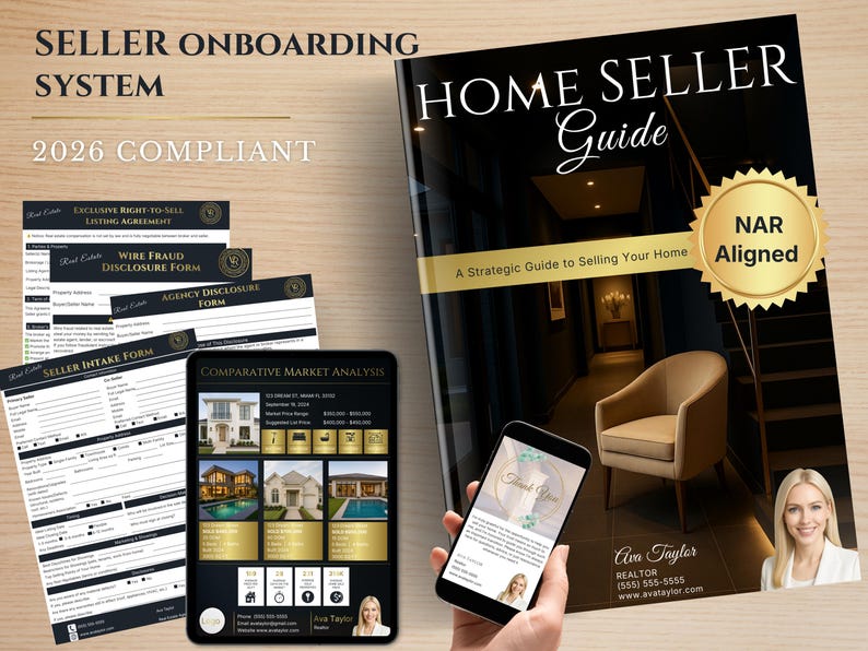 2026 Realtor Onboarding Canva Bundle 60+ Pages NAR Compliant - Etsy UK