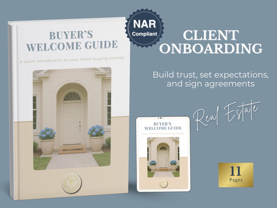 Real Estate Buyer's Welcome Guide: Editable Realtor Client Onboarding ...
